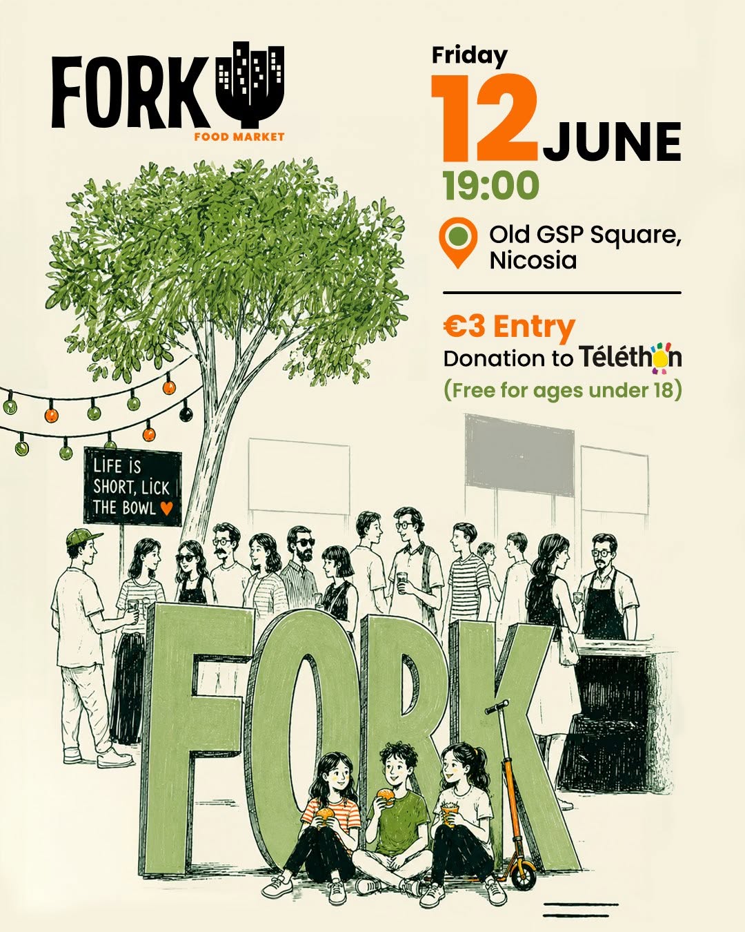 FORK Food Market x Telethon: Μια βραδιά γεύσεων, μουσικής και προσφοράς ...